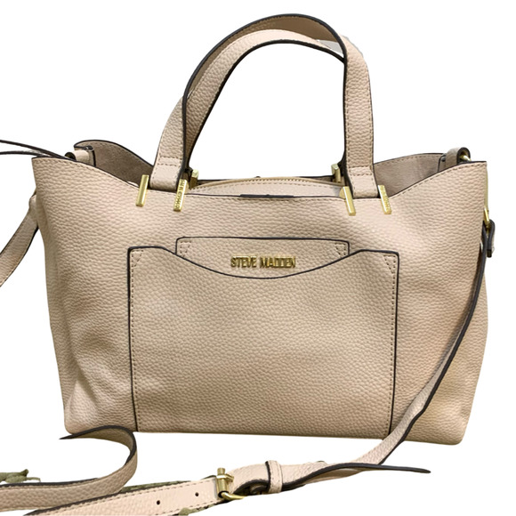 Steve Madden | Bags | Steve Madden Vanilla Cream Vegan Leather Parker ...